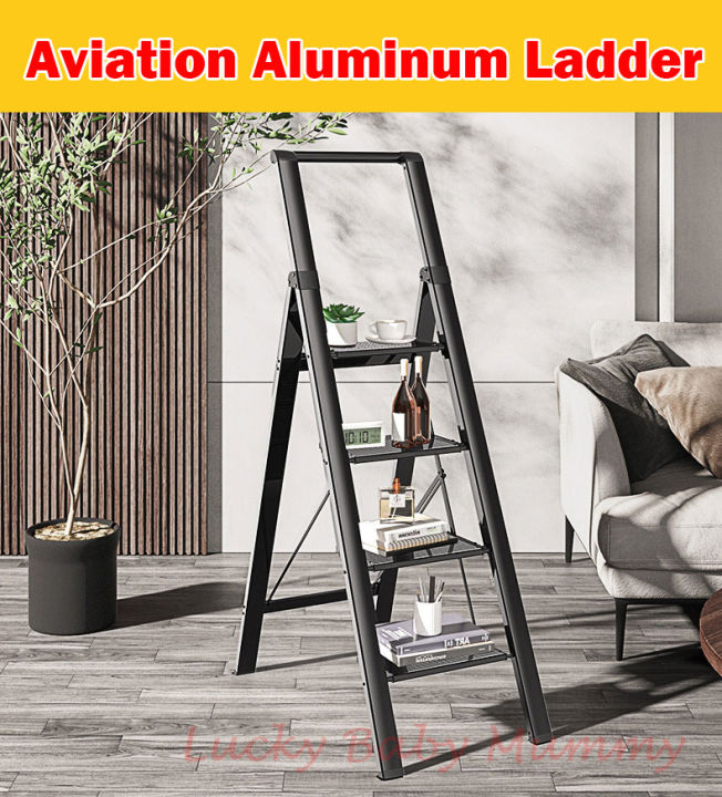 Aviation Step Ladder - 3/4/5 Steps / Slim Aluminium Ladder / Foldable ...