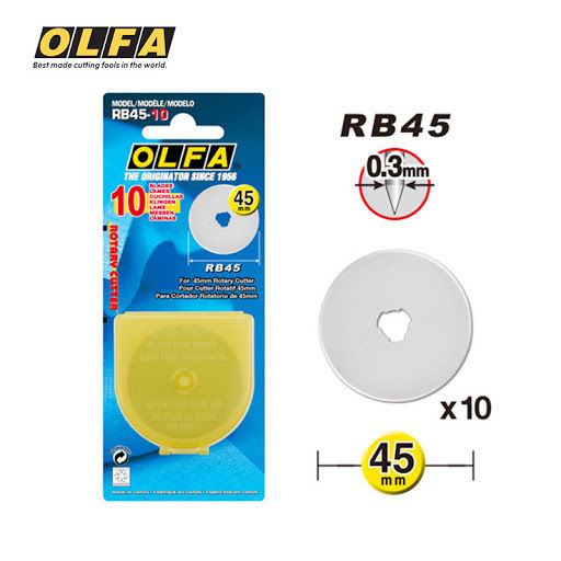 OLFA RB45-10 Rotary Cutter Spare Blade 45mm 10pcs | Lazada PH
