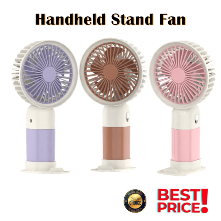 Portable Handheld Fan with Cellphone Stand Base Mini USB Rechargeable ...