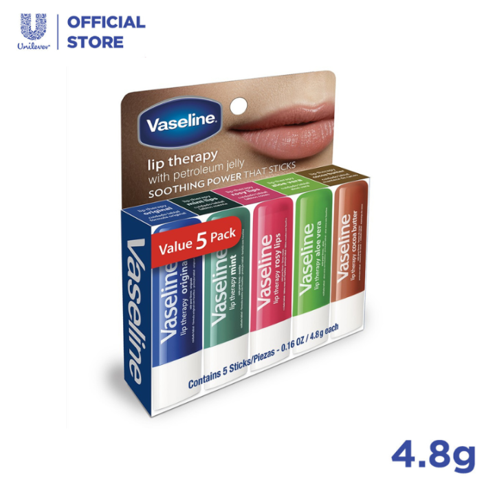 Vaseline Lip Balm Stick Value Pack By 5's (5 x 4.8G) | Lazada PH