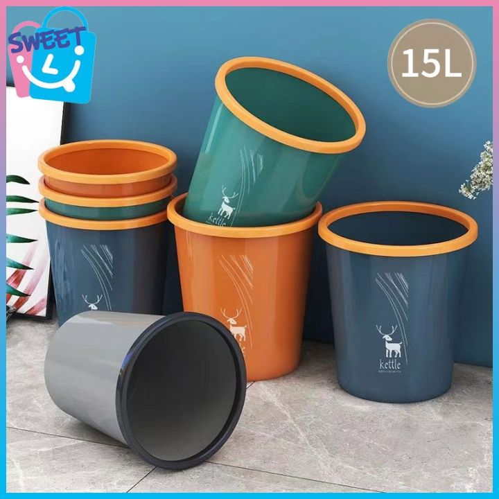 10/15L COD Creative pressure ring trash can Large trash bin kitchen ...