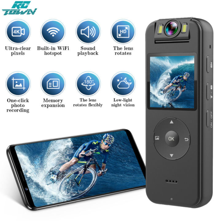 WiFi Camera Full HD Recording Action Camera Rotating Cam 1400Mah ...