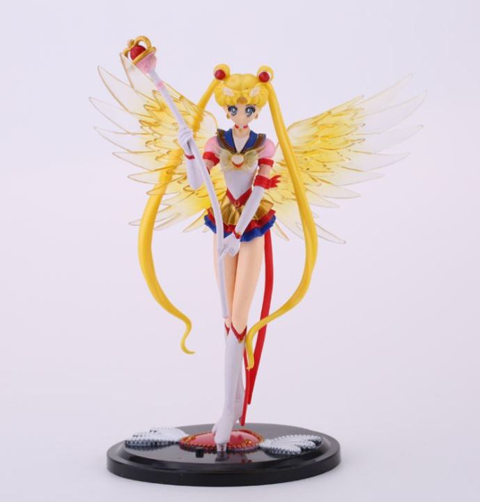 Anime Sailor Moon Tsukino Usagi PVC Action Figure Wing Sailor Moon Cake ...