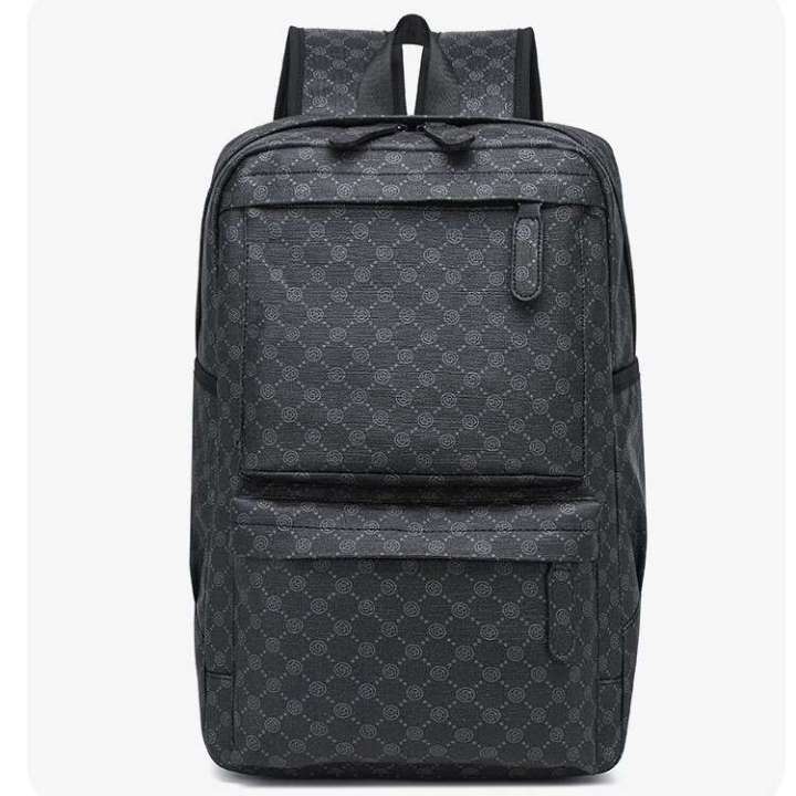 British Monogram Men's Full Print PU Bag Casual Commuting Work Business ...