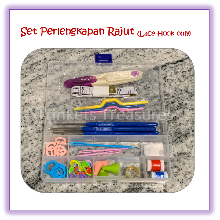 LACE HOOK Set Perlengkapan Rajut Lace lengkap murah ekonomis crochet ...