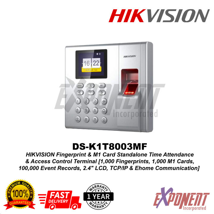 Ds K1t8003mf Hikvision Fingerprint And M1 Card Standalone Time Attendance And Access Control