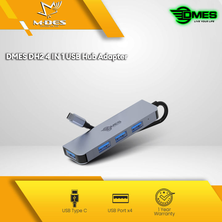 DMES DH2 USB-C 3.0 Type C to USB 3.0 Multi Function Adapter 4 In 1 Type C USB Hub Adapter ( 4 ...