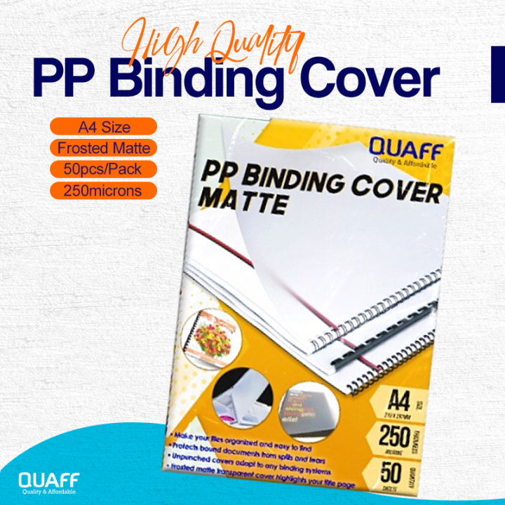 QUAFF PP BINDING COVER A4 FROSTED MATTE 50 sheets by VSPH | Lazada PH