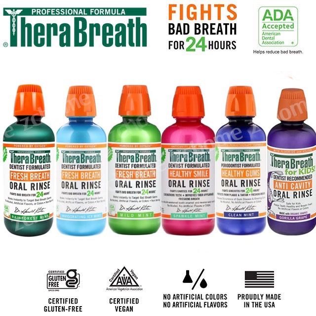 น้ำยาบ้วนปาก ของแท้ นำเข้าจาก🇺🇸TheraBreath, Fresh Breath, Oral Rinse ...