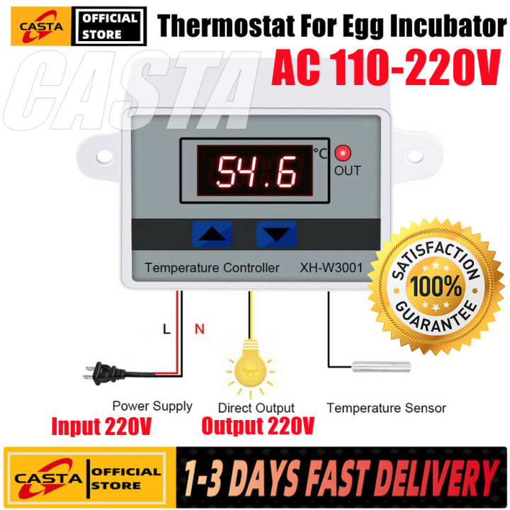 💥AC 220V💥W3001 Incubator Temperature Controller Thermostat Upgrade ...