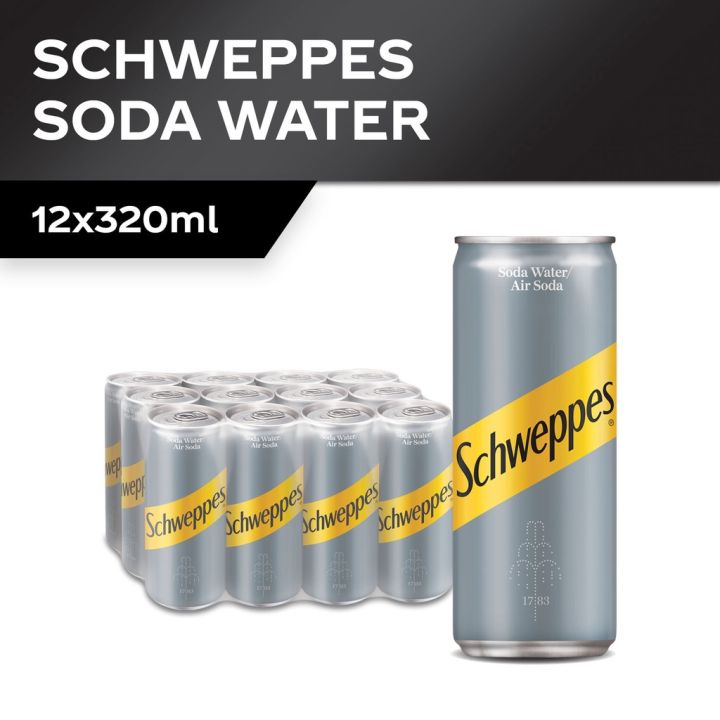 Schweppes Soda Water 320ml x 12 | Lazada