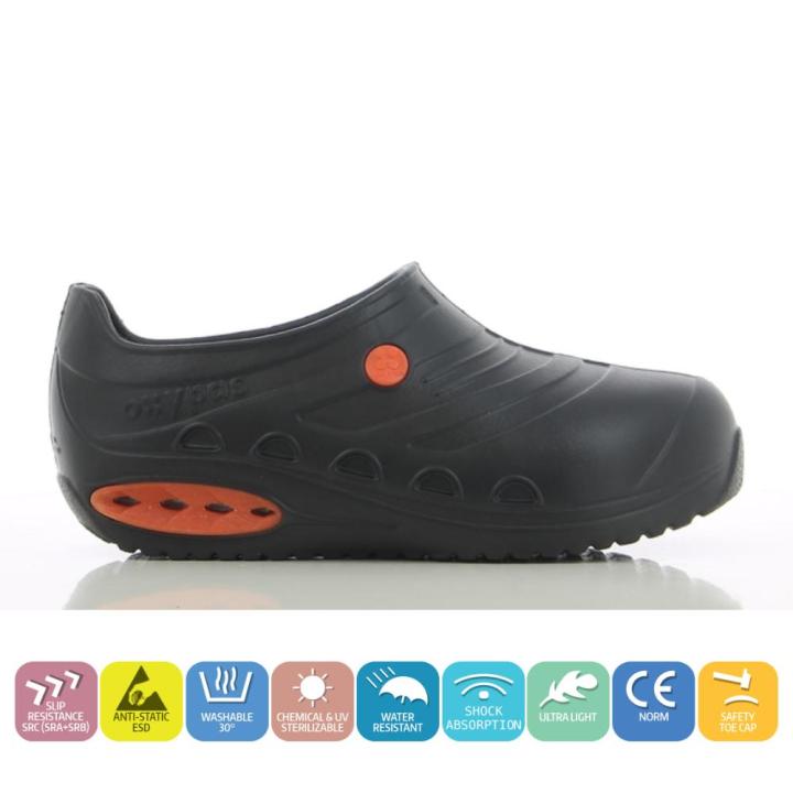 Oxypas OXYSAFE (Black) Unisex Clogs / Safety Shoes with Toe Cap for ...