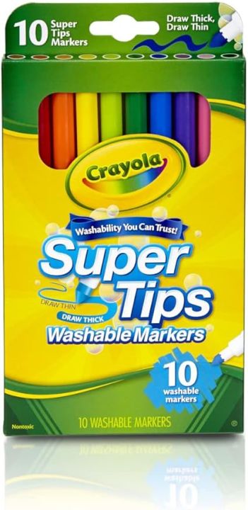 Crayola 10 ct. Supertips Washable Fine line Markers | Lazada PH