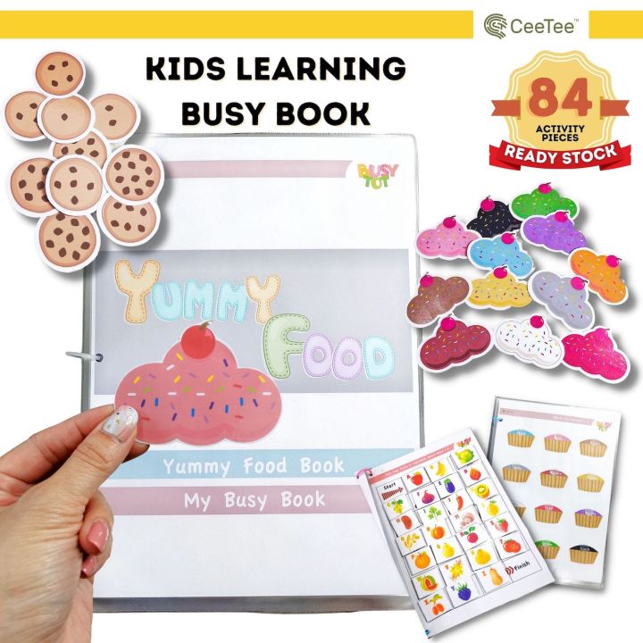 Montessori Kids Learning Busy Book Preschool Activity Food Books - Buku ...