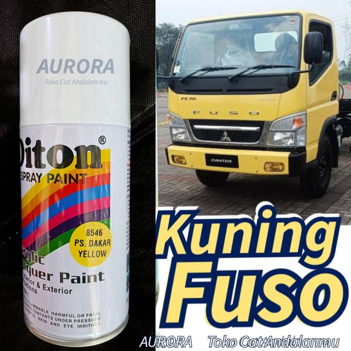 Cat Kuning Truk Trek Truck Canter Mitsubishi Fuso Mitsubisi Diton PS ...