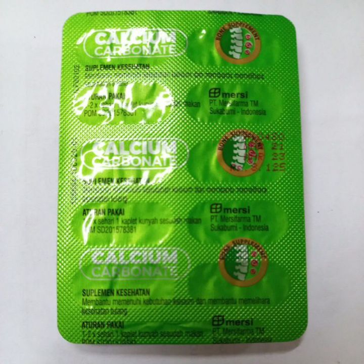 CALCIUM CARBONATE MERSI BOX 30 KAPLET | Lazada Indonesia