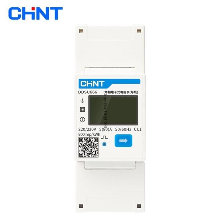 Chnt Chint Ddsu666 Dtsu666 Single Phase Din- 80a 1.56a Rs485 Modbus Ct ...