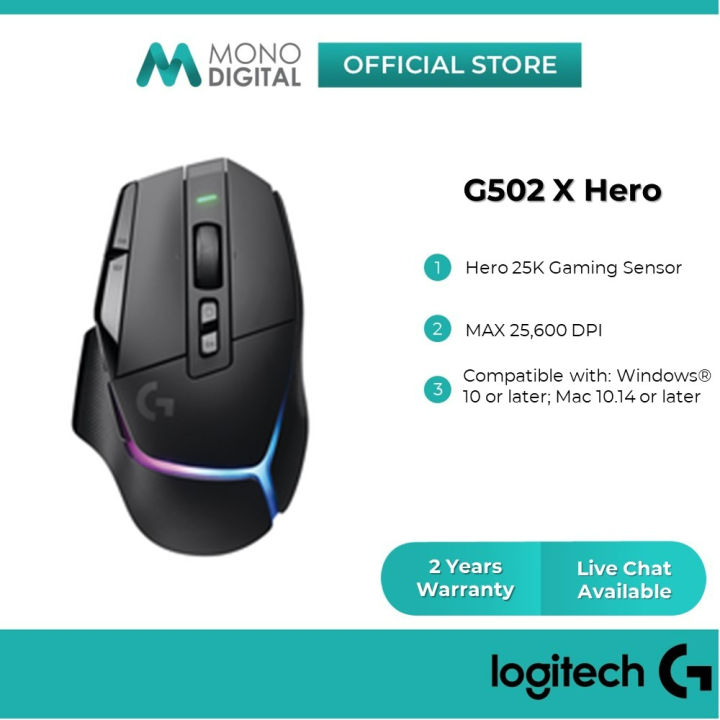 Logitech G502 X Hero/Lightspeed/X Plus Lightspeed High Performance ...