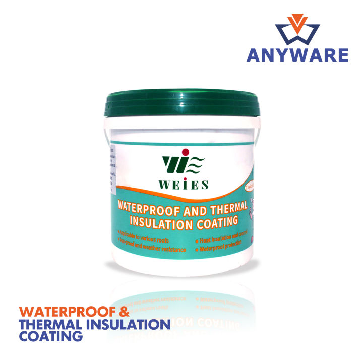 Waterproof & Thermal Heat Insulation Paint 5kg with up to 15 sqm ...