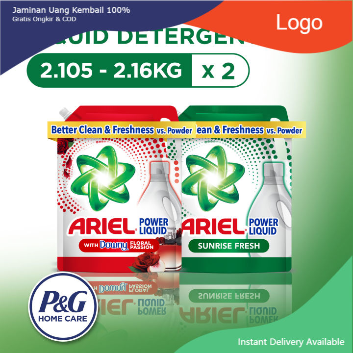 [Bundle of 2] Ariel Liquid Detergent Floral Passion Sunrise Fresh ...