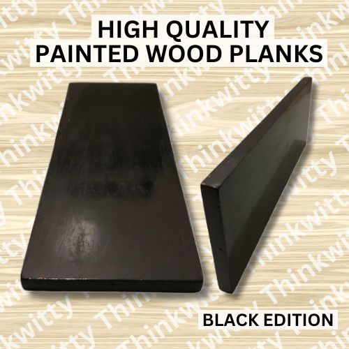Thinkwitty PS Painted Wood Planks Coated With Black Hanging Wall Shelf ...