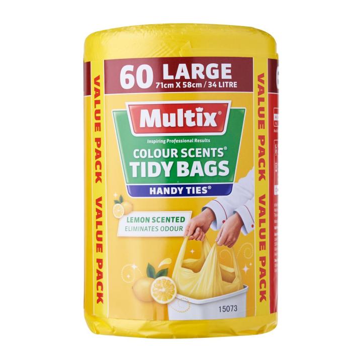 [Bundle of 2] Multix Color Scent Tidy | Kitchen Bag - Lemon Large (60 ...