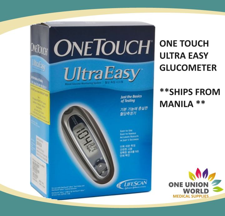 One Touch Ultra Easy Glucometer Blood Glucose Monitoring System One ...
