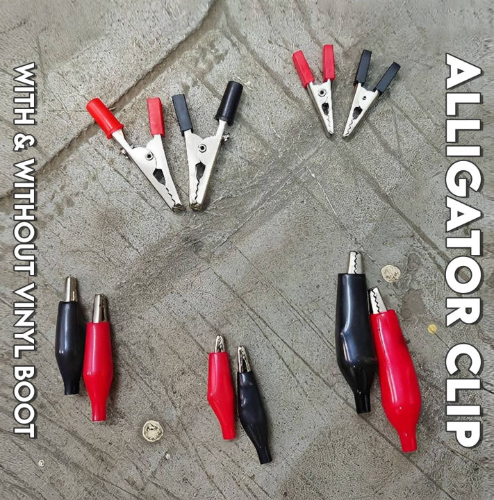 Alligator Clip (With / Without Vinyl Boot) (Per Pair) | Lazada PH