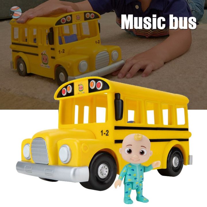 【COD JJ】CoCoMelon Music Bus Cartoon Car Model with JJ Toy Singing ...