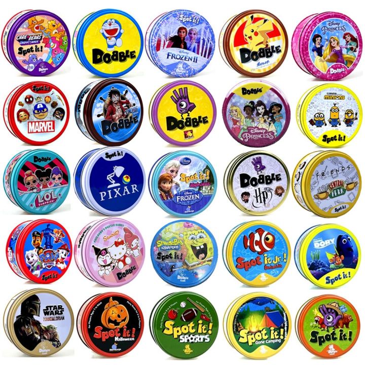 【LZ】 Spot It Cards Game Dobble Juego Pokemon Pikachu with Metal Box One ...