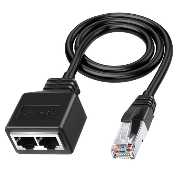 TECHCHIP-LAN Ethernet Adaptador RJ45 Male To 2 Female Splitter RJ45 1 ...