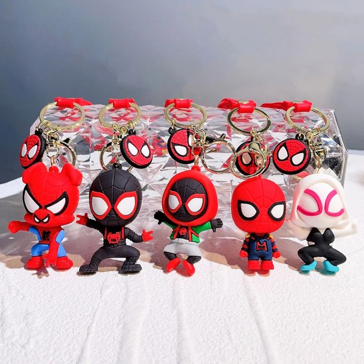 Hi Toy Marvel Spider man Anime Figures Keychain Cartoon Gwen Miles ...