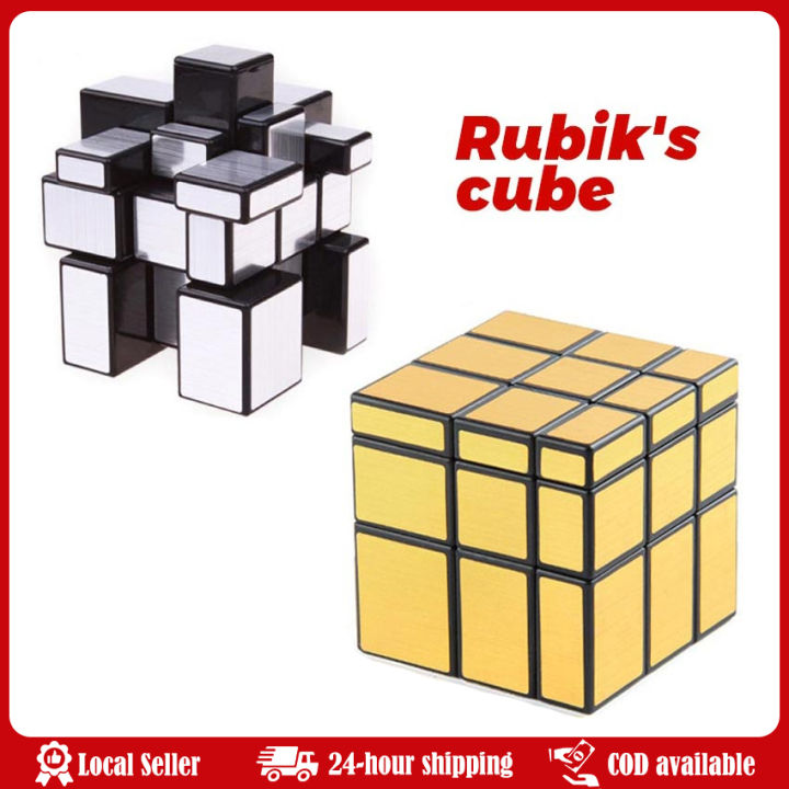 Mirror Cube Gold Silver Brushed Magic Cube Speed Professional Puzzle ...