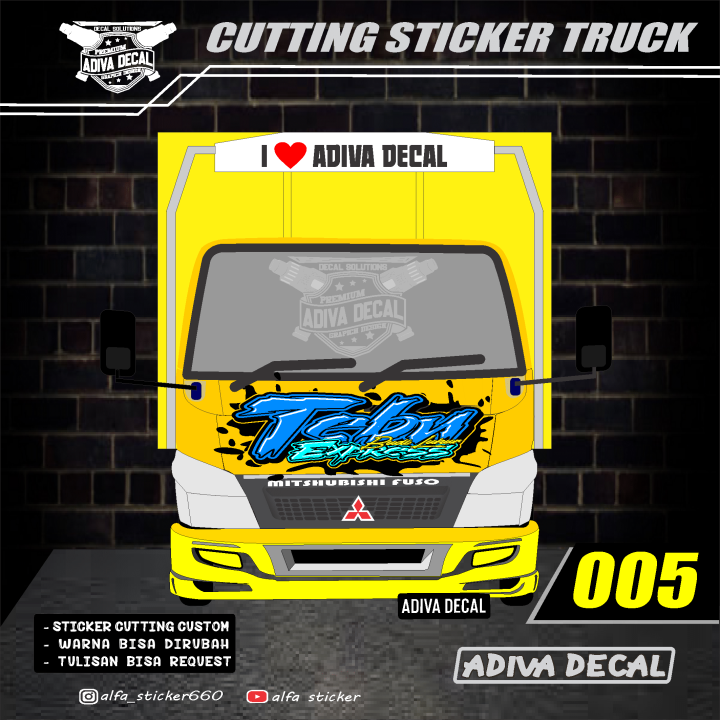 STIKER KACA DEPAN TRUK STICKER KACA DEPAN TRUCK CANTER ELF HINO GIGA ...