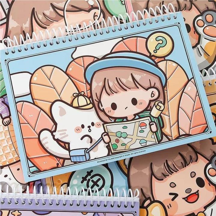 Buku Sticker Kosong Reusable Kawaii Estetik Aesthetic Lucu Cute ...