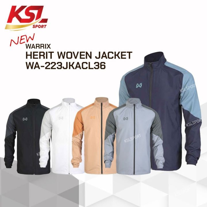 WARRIX เสื้อแจ็คเก็ตผ้าร่ม กันลม Jacket WA-223JKACL36 สีขาว/กรมท่า/ดำ ...