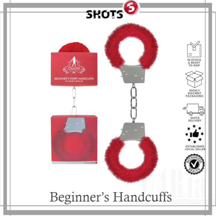 Shots Ouch! Beginner's Handcuffs Furry Red | Lazada Singapore