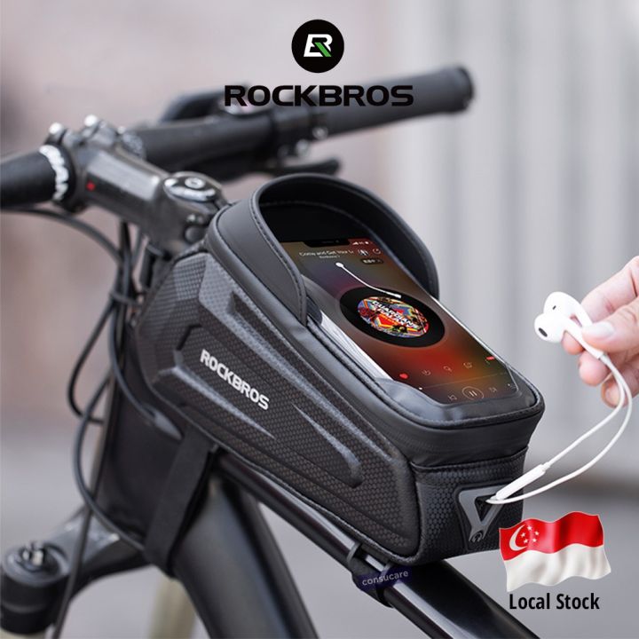 Rockbros Bicycle Bag Phone Mount Waterproof Cycling Tube Mountain Bike ...
