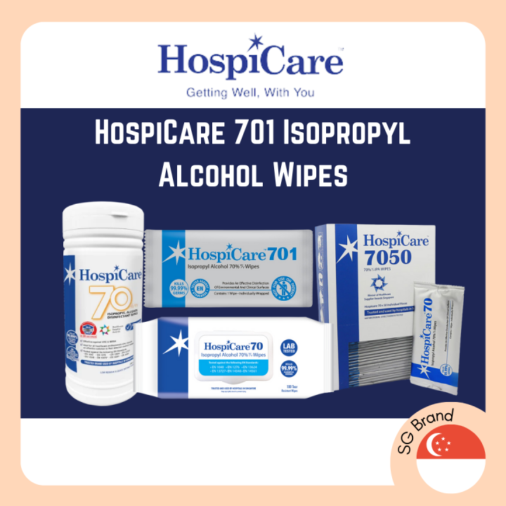 HospiCare 70 Isopropyl Alcohol 70% Wipes | Lazada Singapore
