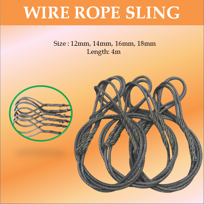 Ycaruz Lifting Supply 12-18mm 4m Car Truck Traction Recuse Steel Cable Wire Rope Sling Eye to ...