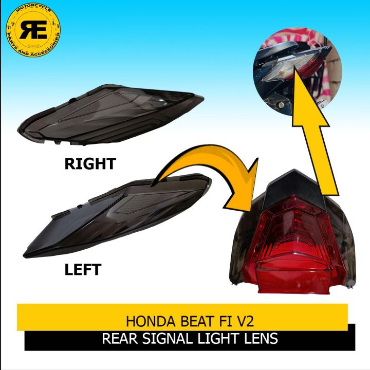 Honda Beat FI Version 2 Rear Signal Light Lens Covers - Smoke ...