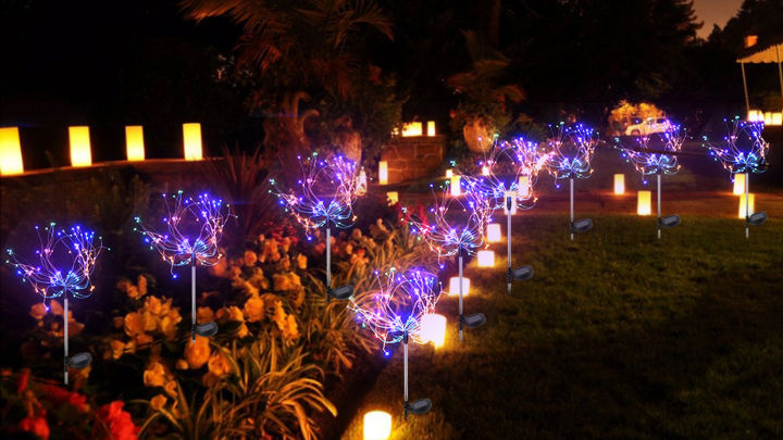 Abenkle Waterproof Solar firework Light LED Outdoor Firework Solar ...