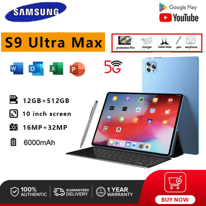 Numchai Tablet S10 Ultra Max 5G Android Tablet 12GB+512GB 10.1" Screen ...
