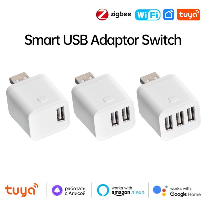 【Customizable】 Tuya Smart WiFi/Zigbee USB Adaptor Switch 5V Mini 1 2 3 ...