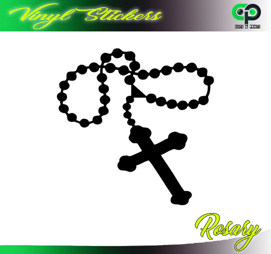 Rosary 002 ( Religious Stickers ) - Vinyl Sticker ( For Laptop ...