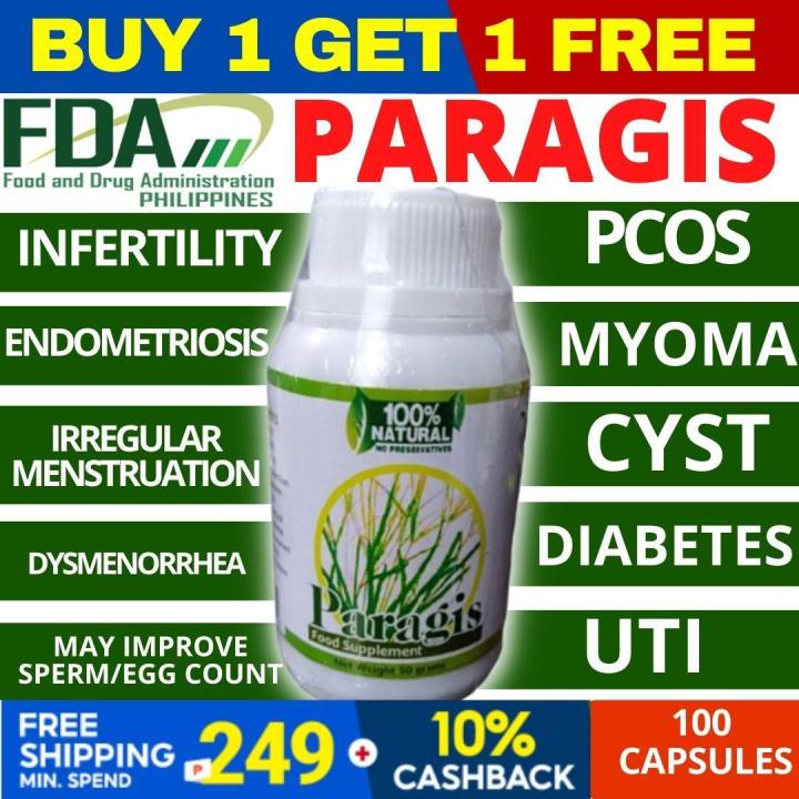 ORIGINAL PARAGIS Natural Herbal Capsule 100 Capsules for PCOS Myoma ...