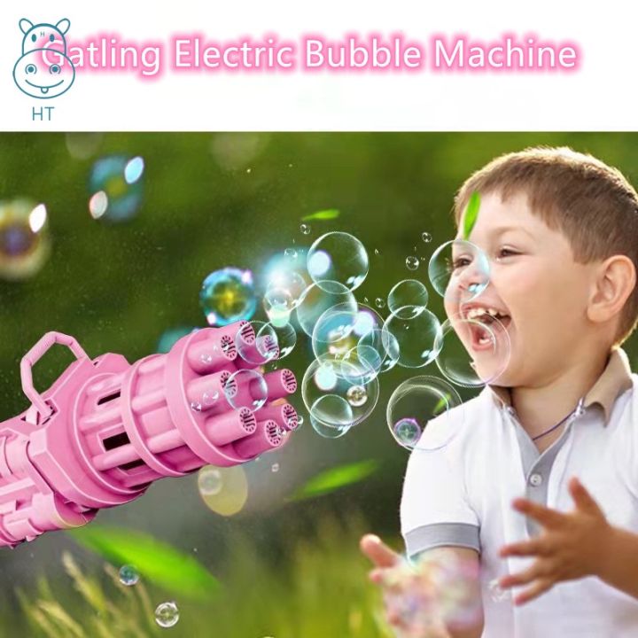 Outdoor electric boy and girl stall toy explosion bubble gun children ...