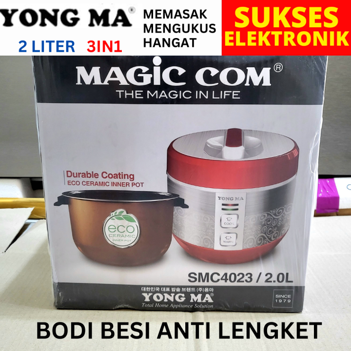 Rice Cooker Yongma Stainless SMC-4023 Merah / Magicom Penanak Nasi Bodi ...