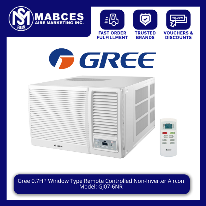 Gree 0.7HP Window Type Manual Non-Inverter Aircon GJ07-6NM | Lazada PH
