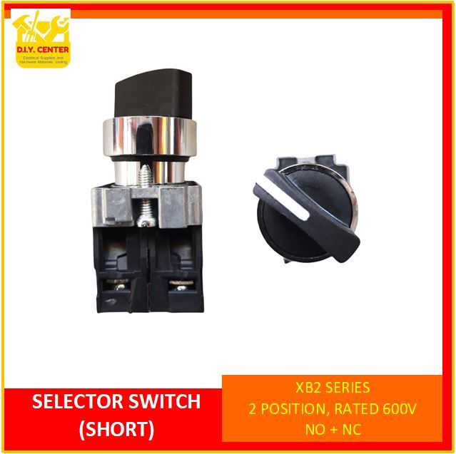 Selector Switch 2-Positions, 1NO + 1NC, 22mm, 12/24VDC / 220VAC | Lazada PH